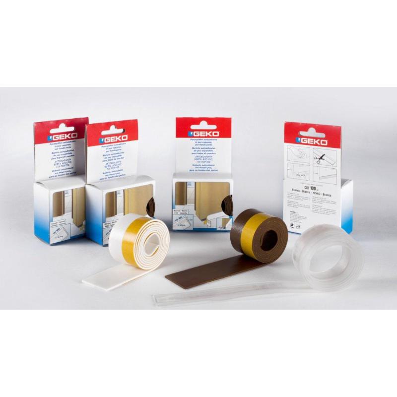 geko burlete bajo puerta adhes pvc 28 mm x 100 cm transp 1400-21